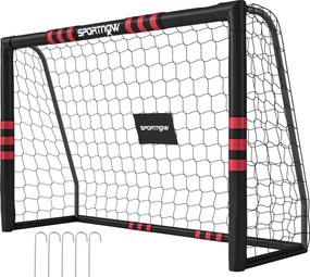 SPORTNOW Fotbalová branka do zahrady 1,8 x 1,2 m pro mládež a dospělé Robustní venkovní branka s brankovou sítí, polstrováním a zemními kotvami