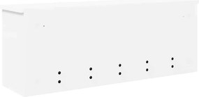 věšák, nástěnný, s dvířky, háčky, kompozitní dřevo, 30x80x20 cm, bílá, Dekorino TK20260024