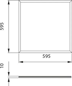 LED panel McLED Office 6060 UGR<19 40W 4000K neutrální bílá bez driveru ML-413.504.32.8