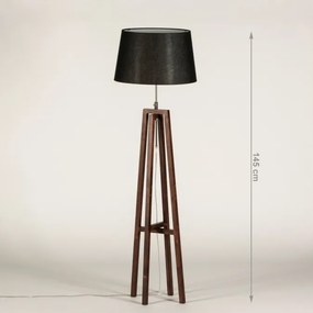 Stojací designová lampa Paola Black and Dark Brown