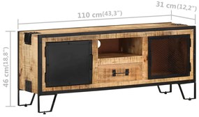 vidaXL Marketos TV stolek 110 x 31 x 46 cm hrubé mangovníkové dřevo