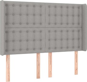 Box spring postel s matrací světle šedá 140 x 200 cm textil 3132313