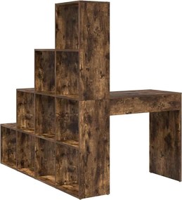 Rohový psací stůl s policí Kouřový dub 101,5 x 149,5 x 149,5 cm 3337245