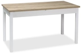 MAXIVA Jídelní stůl - ADAM, 100x60, dub sonoma/bílá