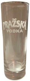 6x Sklenice s nápisem - Pražská vodka - 310 ml