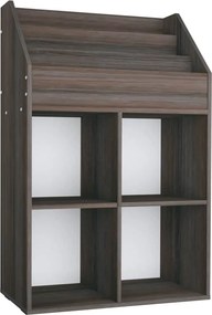 Dětský regál na časopisy šedý dub sonoma 71x30x114 cm kompozit 339533