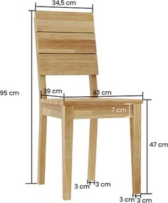 Massivo.cz Dubová židle Massivo 09, masiv