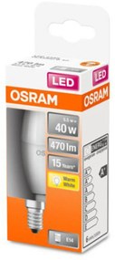 OSRAM Classic B LED žárovka E14 4,9W 2 700 K matná