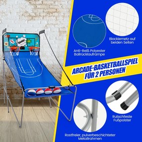Costway Basketbalový stroj 8 v 1 se 4 míči a vzduchovou pumpou a 8 herními
