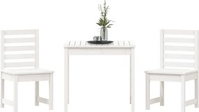 3dílný zahradní bistro set bílý masivní borové dřevo 3154672