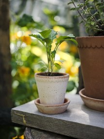 Malý květináč Helena s podstavcem 30 cm růžový