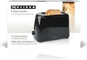 Melissa Topinkovač černá / Topinkovač / 700 W / 2 sloty / 6 stupňů ope