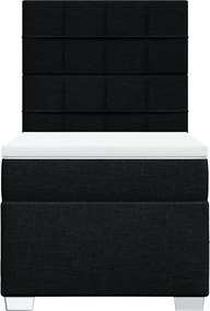 Box spring postel s matrací černá 90x190 cm textil 3292645