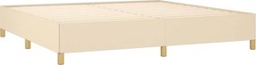 Box spring postel s matrací krémová 200x200 cm textil 3128634