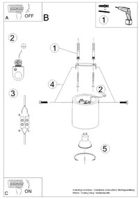 Stropní svítidlo Orbis, 1x dřevěné stínítko