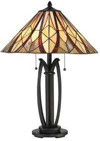 Elstead QZ-VICTORY-TL - Stolní lampa Tiffany VICTORY 2xE27/60W/230V
