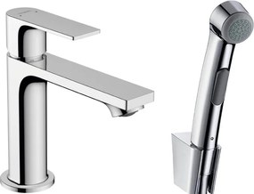 Hansgrohe Rebris E, umyvadlová baterie 110 s ruční sprchou Bidette a sprchovou hadicí 160 cm, bez odtokové soupravy, chromová, 72216000