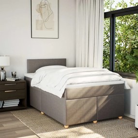 Box spring postel s matrací taupe 120x200 cm textil 3286644