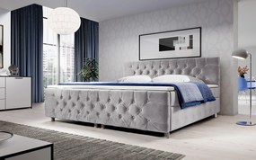 K&M postele Boxspring postel VALENCIE LUX bez úložného prostoru Velikost postele: 140 × 200 cm, Výběr matrace: Oboustranná pružinová matrace - středn…