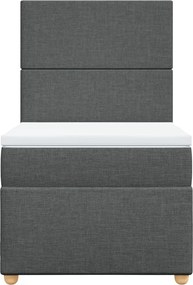 Box spring postel s matrací tmavě šedá 90x190 cm textil 3291129