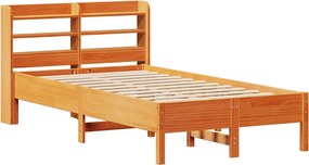 Postel bez matrace voskově hnědá 100 x 200 cm masivní borovice 3306896