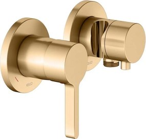 Keuco Edition 400 - Baterie pod omítku pro 2 spotřebiče, kartáčovaná mosaz 51551251221