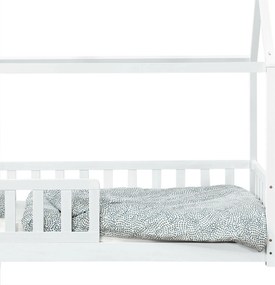 Dětská dřevěná postel s úložným prostorem bílá Scandi