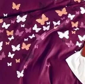Povlečení FALER BUTTERFLIES BURGUNDY 7-dílná sada 140x200 cm
