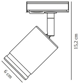 NORDLUX Rondie Link Spot reflektor pro systém NORDLUX Link Varianta: Ø 60 x 152 x 93 mm, GU10, černá