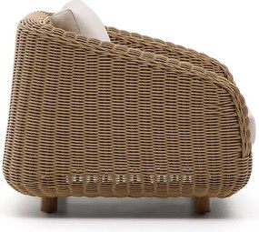 Béžové/v přírodní barvě polstrované zahradní křeslo Meria – Kave Home