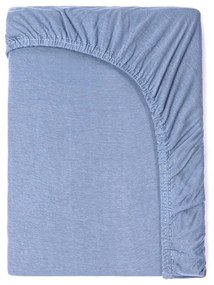 Dětské modré bavlněné elastické prostěradlo Good Morning, 60 x 120 cm