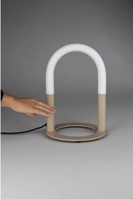 Béžová kovová LED stmívatelná stolní lampa (výška 36 cm) Arch – Zuiver