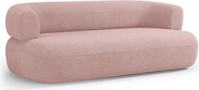 Světle růžová pohovka z textilie bouclé 178 cm Jenny – Micadoni