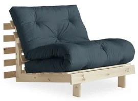 sofa ROOT by Karup - 90*200 cm raw (bezbarvé) + futon petrol blue 757