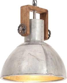 Industriální závěsné svítidlo 25 W stříbrné kulaté 30 cm E27 320530