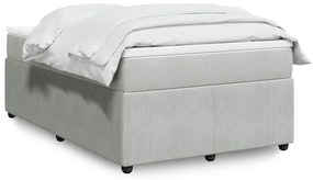 Box spring postel s matrací světle šedá 120x190 cm samet 3285626