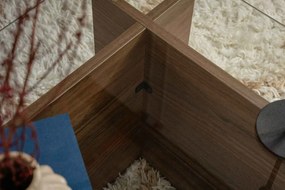 Designový konferenční stolek Tanginika 105 cm vzor ořech