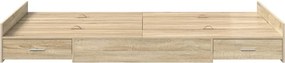 Rám postele s úložným prostorem s čelo Sonoma dub 120 x 200 cm 3335303