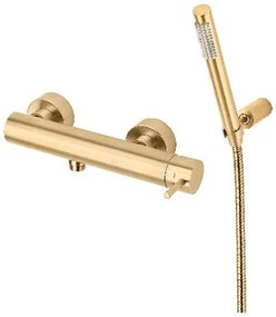 Paffoni Light Exclusive Edition - Sprchový set s baterií, kartáčované zlato LIG168DHGSP