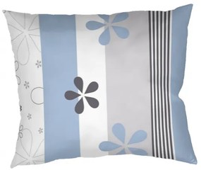 Dadka Povlak na polštář flanel Flér šedomodrá  70x90 cm