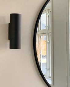 Villa Collection, Nástěnné kulaté zrcadlo na zeď Black 80 cm | Černá