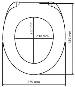 Světle růžové WC sedátko se snadným zavíráním Wenko Premium Ottana, 44,5 x 37,5 cm