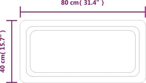 Koupelnové zrcadlo s LED osvětlením 40x80 cm 3154094
