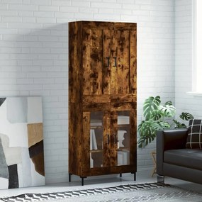 vidaXL Skříň highboard 69,5 x 34 x 180 cm kompozitní dřevo [3199618] Barva: bílá s vysokým leskem