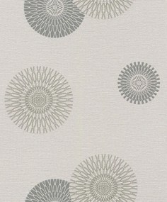 Vliesová tapeta béžové abstraktní kruhy Tapetenwechsel 808810 | lepidlo zdarma | 0,53 x 10 m | Rasch