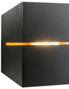 Sada 4 nástěnných lamp černých se zlatem 9,7 cm - Transfer Groove