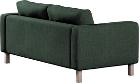 Potah na pohovku IKEA  Karlstad 2-místná, nerozkládací, krátký barva zelená látka pletený vzor