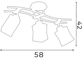 Stropní svítidlo DERBY 3xE27/60W/230V