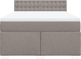 Box spring postel s matrací taupe 140x190 cm textil 3285901