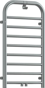 Deante Silia, koupelnový radiátor 500x850 mm, 335W, broušená ocel, DEA-AGI_FG31